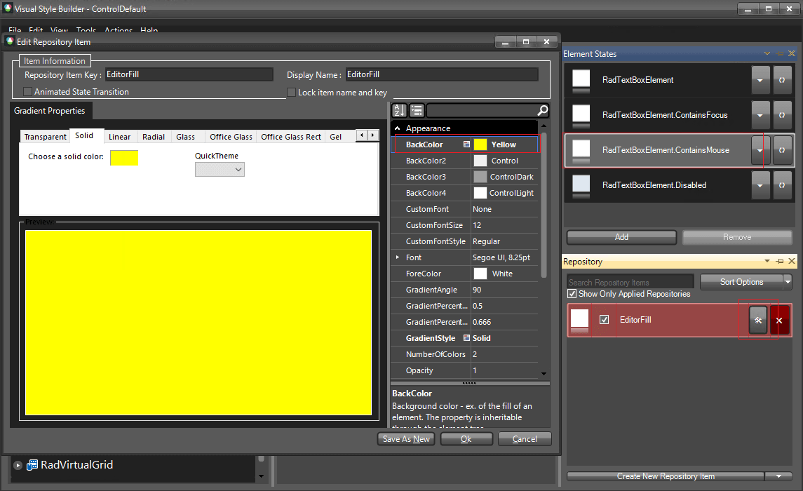 Themes RadButtonTextBox Telerik UI For WinForms