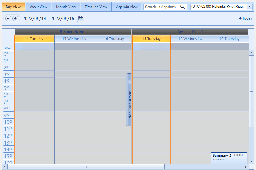 How To Resize Columns In RadScheduler Telerik UI For WinForms