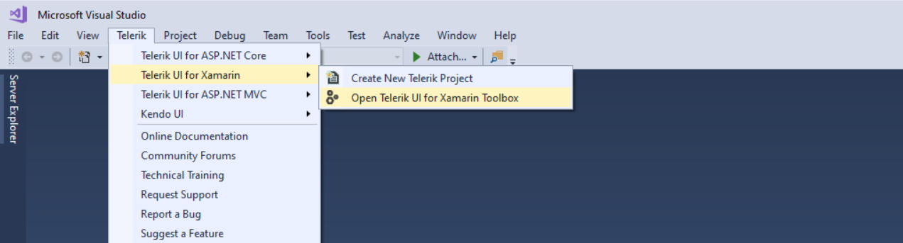Telerik UI For Xamarin Toolbox Telerik UI For Xamarin